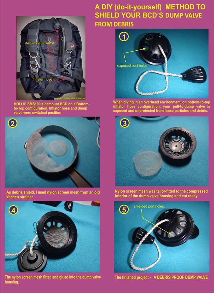 A D-I-Y METHOD TO DEBRIS-PROOF YOUR BCD’S DUMP VALVE – Filipino Cave Divers